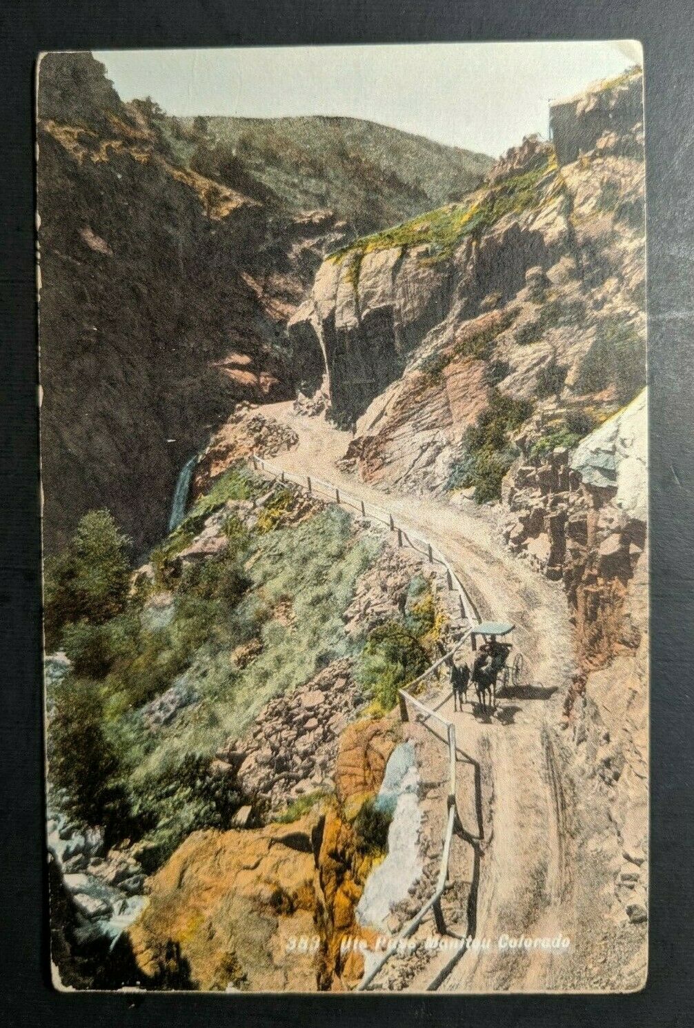 Vintage Ute Pass Mountain Colorado Horse and Carriage Real Picture ...