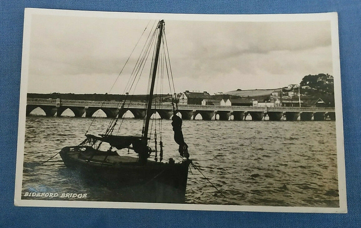 Vintage Real Photo Postcard Bideford Bridge Devon C1D | Europe - United ...