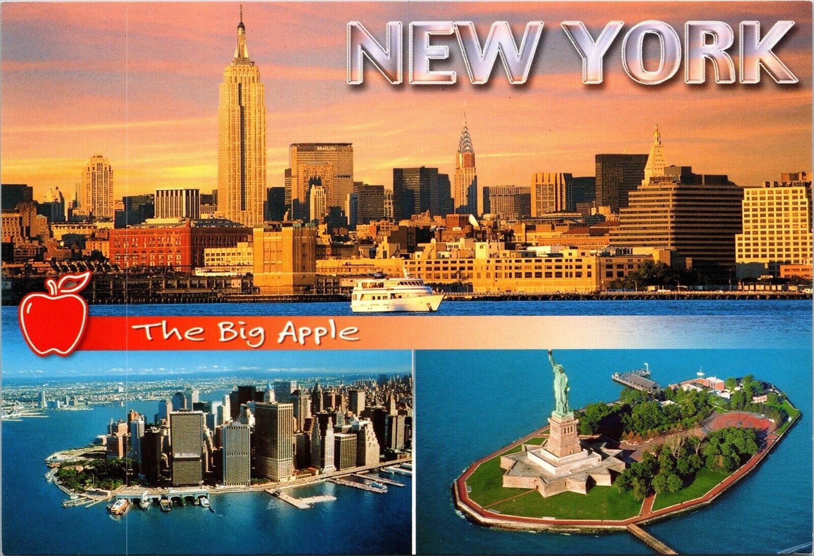 New York City NYC Buildings Multi View The Big Apple Landscape Chrome ...