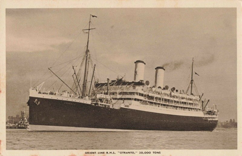 Orient Line R.M.S. Otranto Ship 'OTRANTO' Vintage Postcard - Early 20th ...