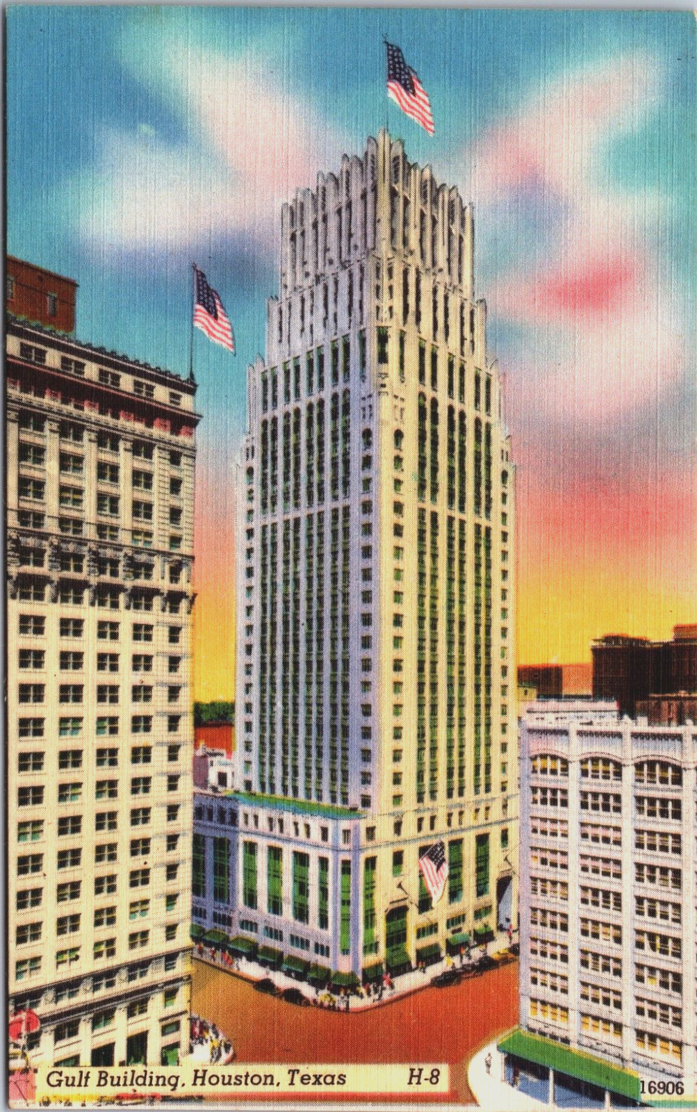 Gulf Building Houston Texas Linen Postcard C087 | United States - Texas ...