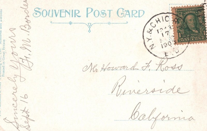 Vintage Postcard 1908 Niagara Gorge Railroad Train Trail Hiking Niagara ...