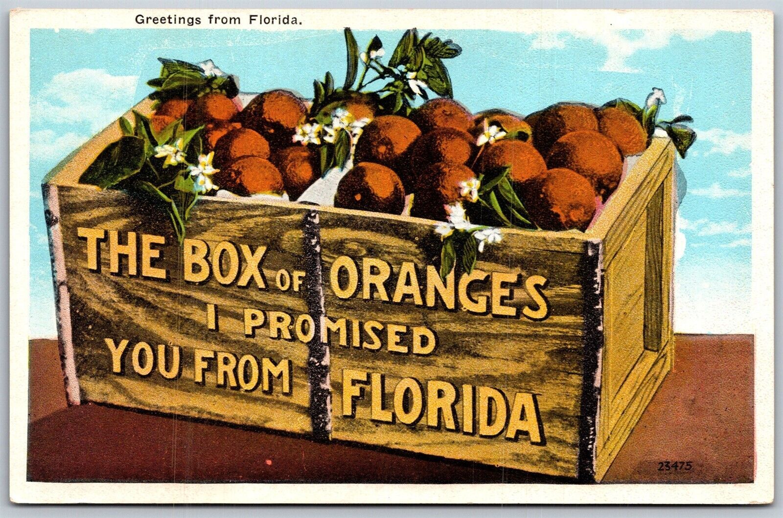 Vtg Box Of Oranges I Promised You From Florida FL Greetings 1920s ...