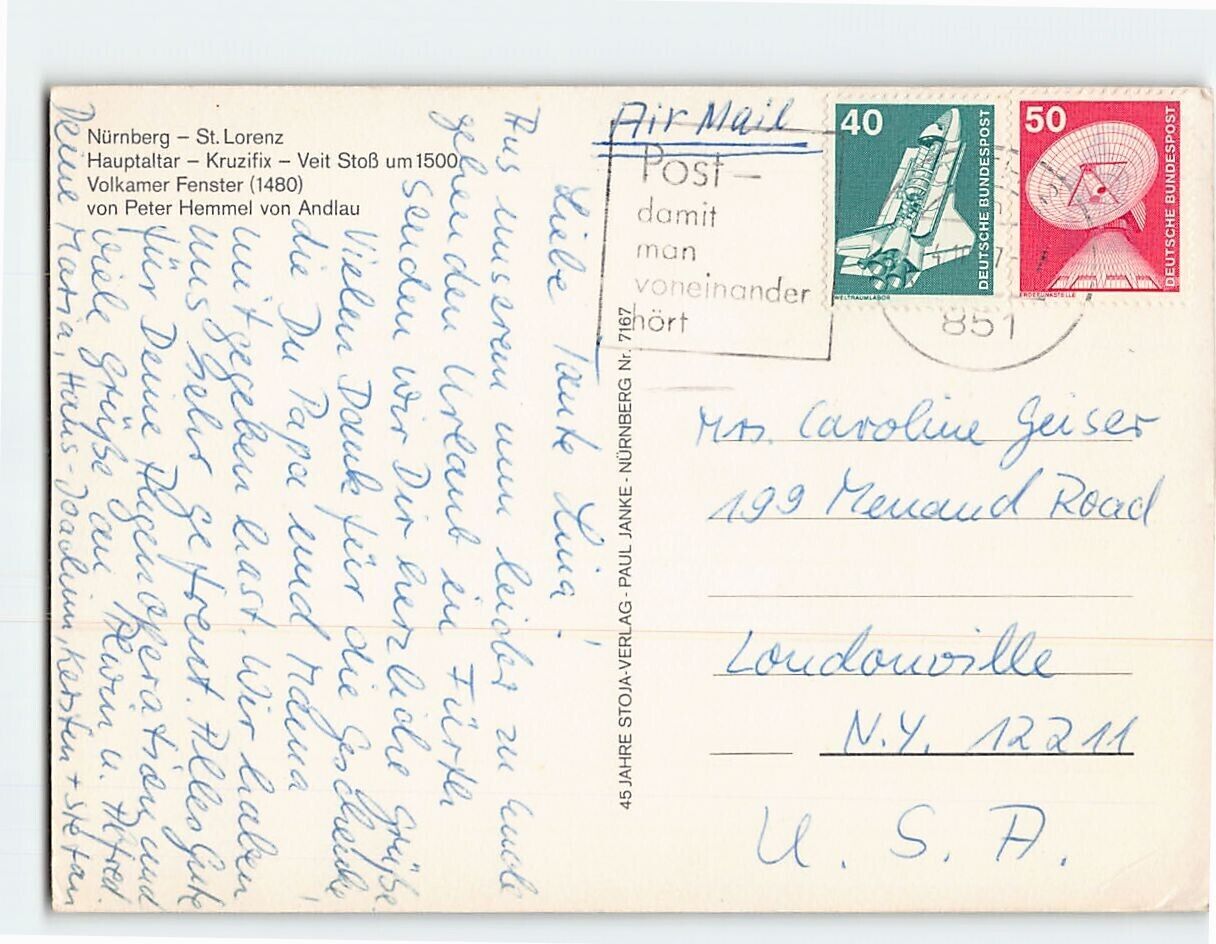 Postcard Jesus on the Cross St. Lorenz Nuremberg Germany | Europe ...