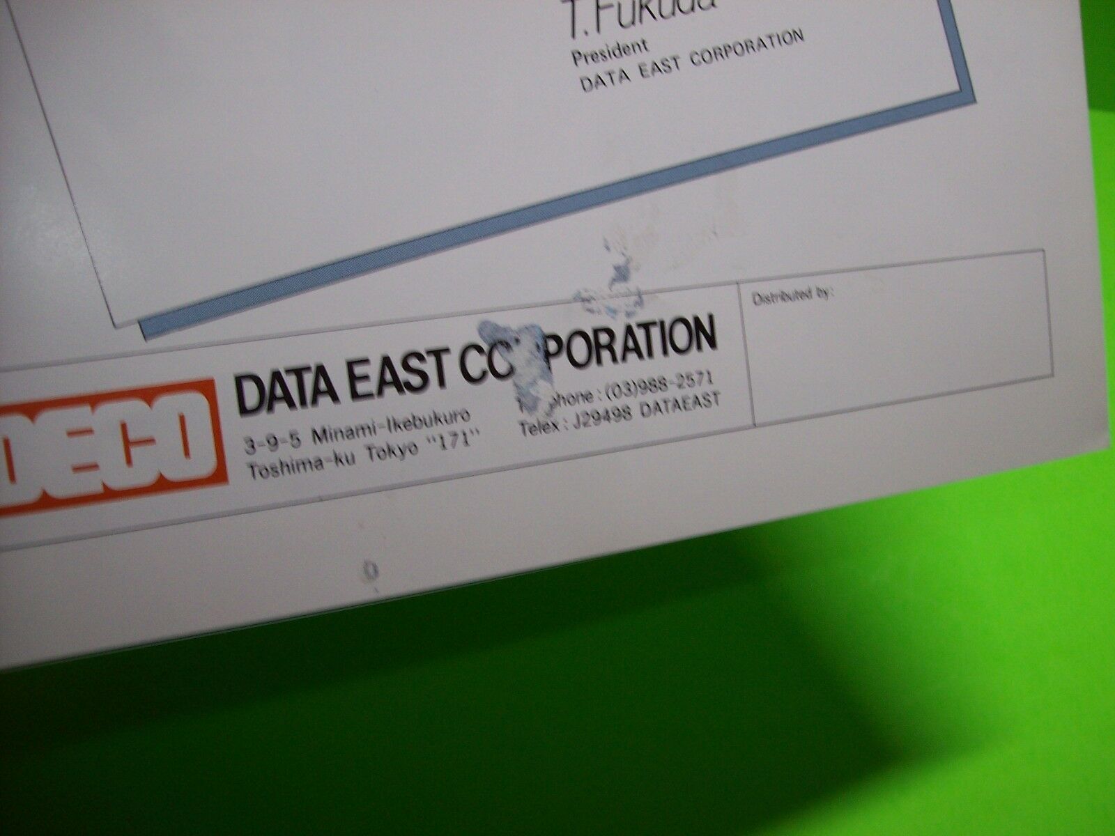 Data East DECO Cassette Original 1981 Video Arcade Sale Flyer Rare ...