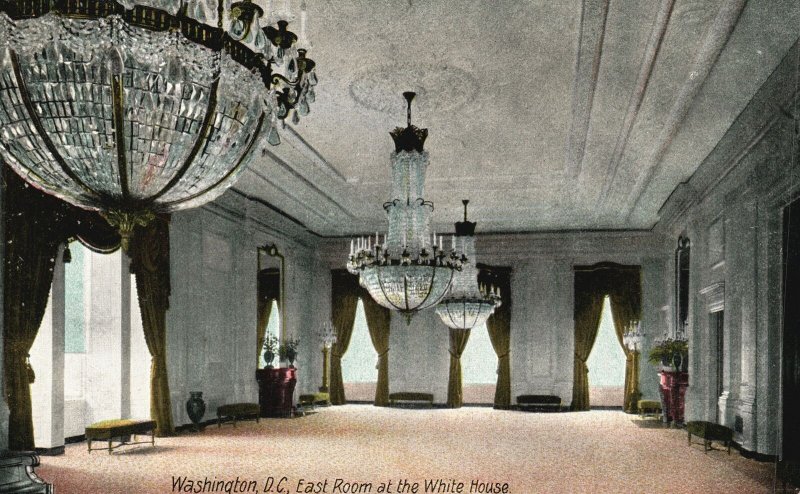 Vintage Postcard East Room At The White House Washington Dc Hugh C ...