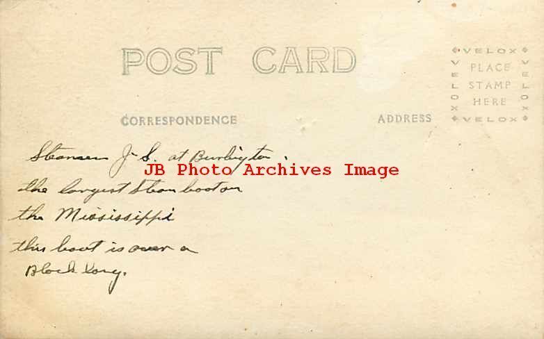 Streckfus Steamboat Line, RPPC, Sternwheel Excursion Steamer JS ...
