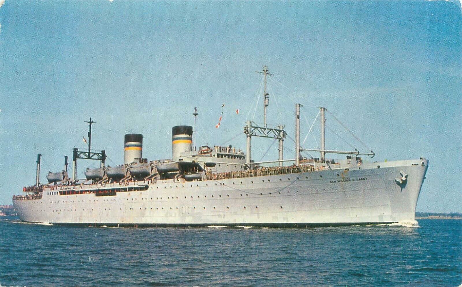 US Navy Ship Wm O. Darby on the Water 1960s Postcard Sent from Ship ...