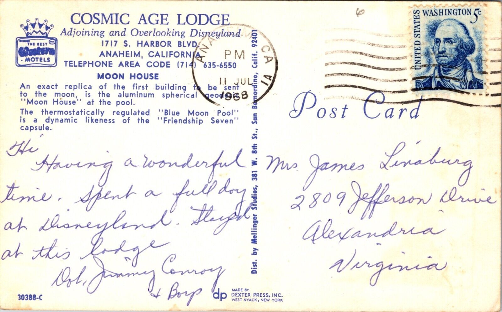 Swimming Pool Cosmic Age Lodge Disneyland 1717 S Harbor Blvd Anaheim ...