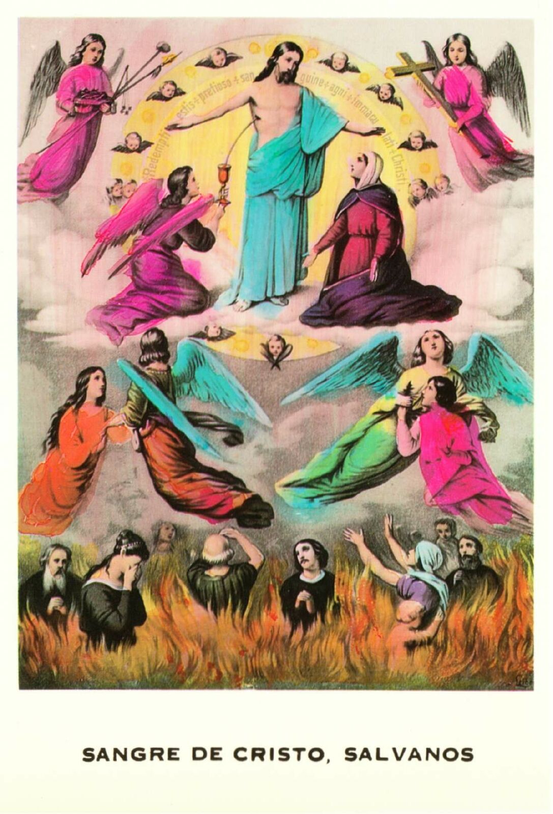 Blood of Christ and the Damned in Hell Christian Modern Postcard ...