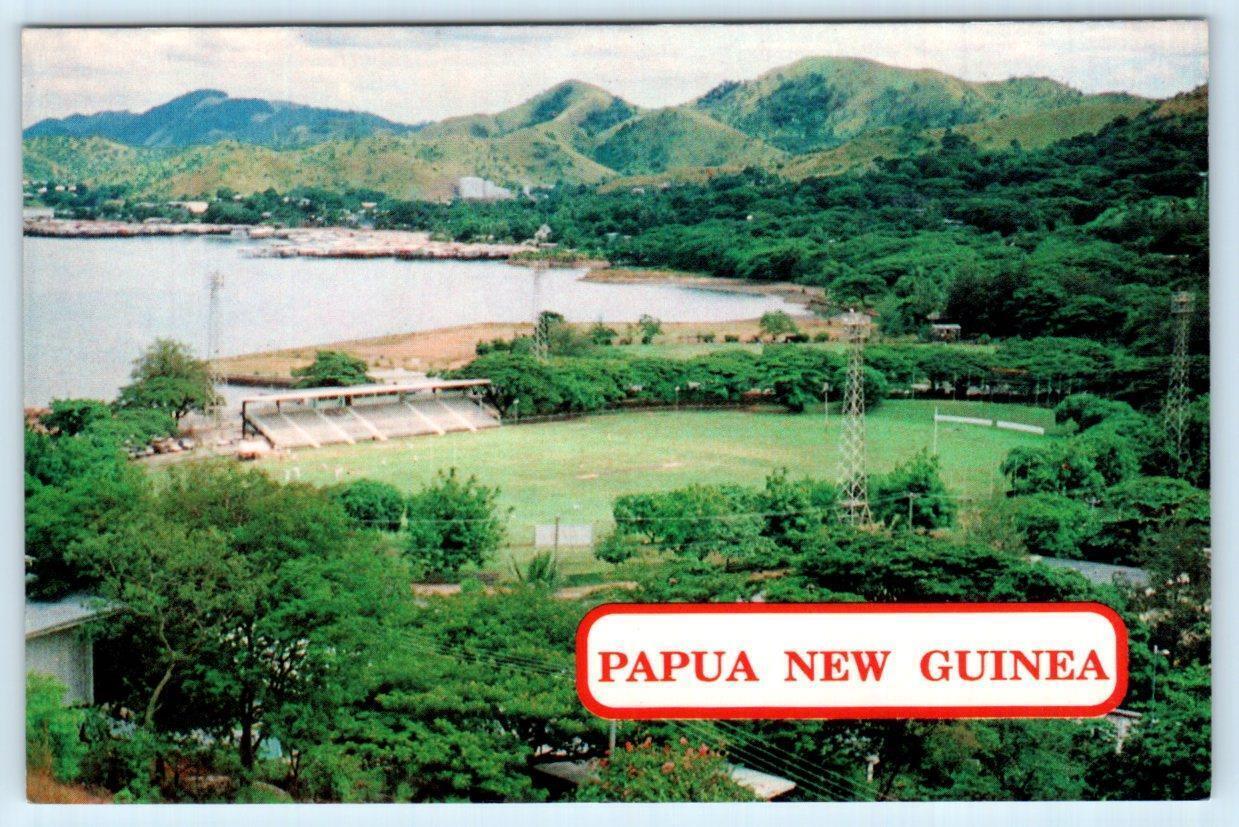 PAPUA, NEW GUINEA~ Port Moresby HUBERT MURRAY STADIUM Soccer Rugby 4x6 ...