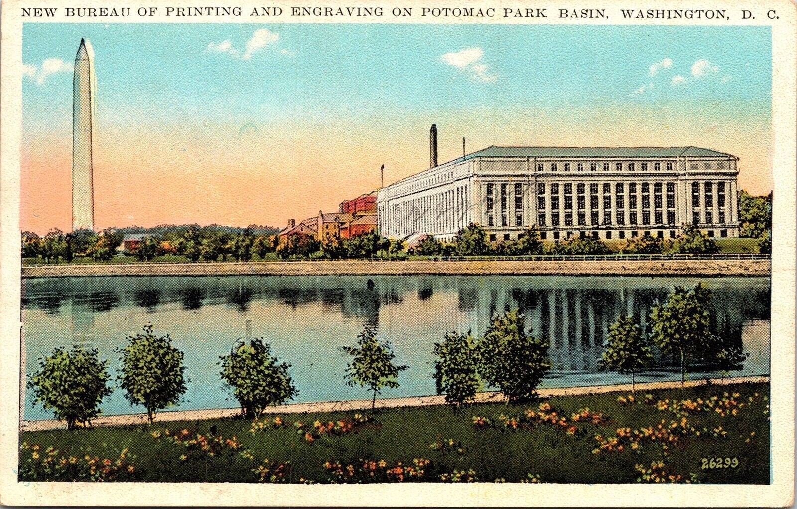 New Bureau Printing Engraving Potomac Park Basin Washington DC WB ...