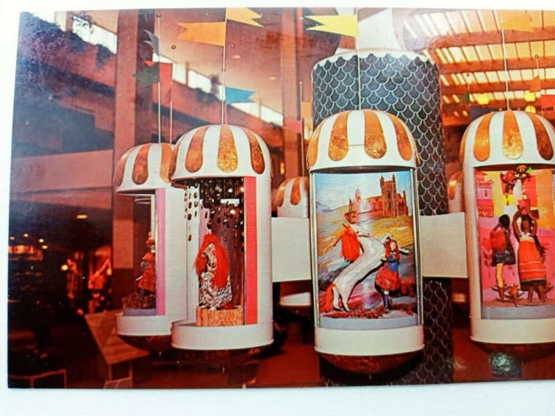 Vintage Postcard 1970's Clock of the Nations Midtown Plaza Mall ...