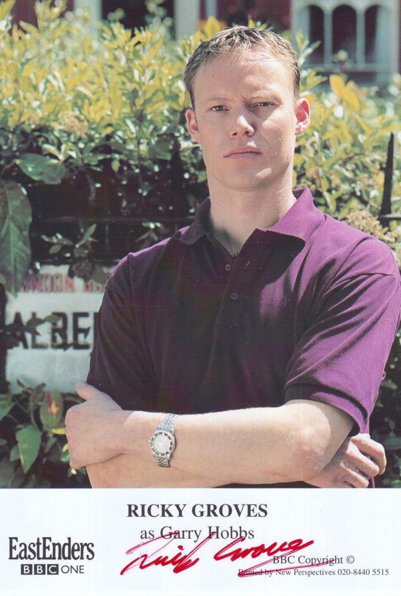 Ricky Groves as Garry Hobbs BBC Eastenders Hand Signed Cast Card Photo ...