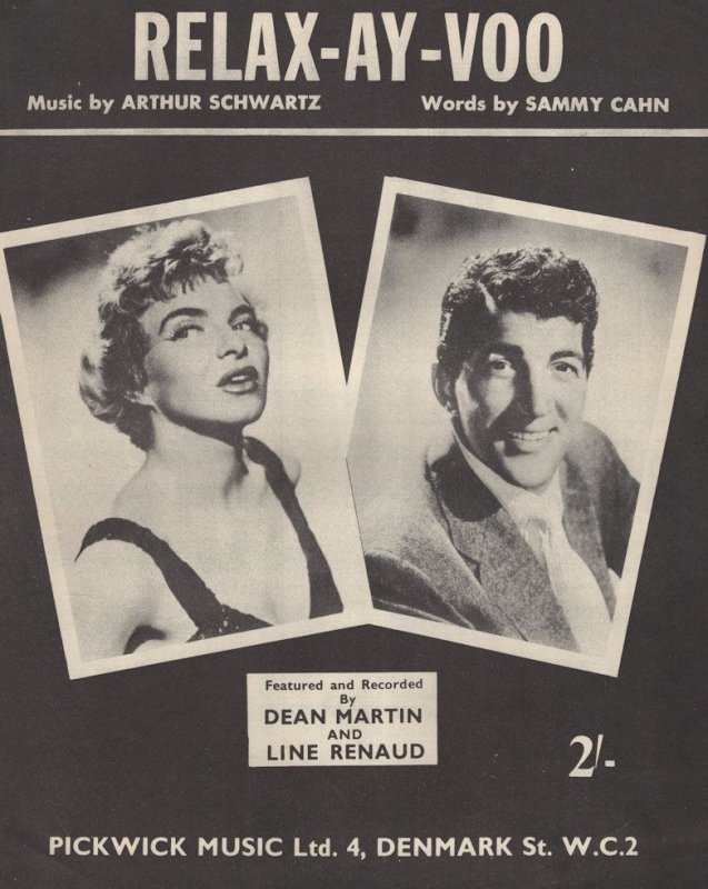 Relax-Ay-Voo Dean Martin 1950s Line Renaud Sheet Music | Topics ...