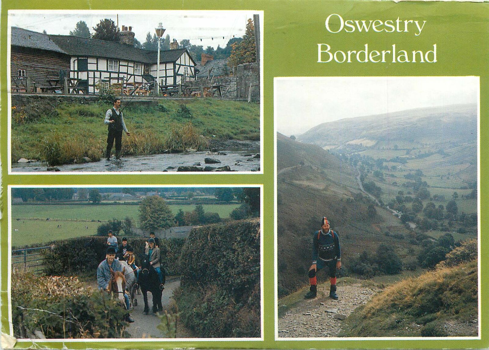 UK Postcard England Oswestry Borderland various aspects and scenes ...