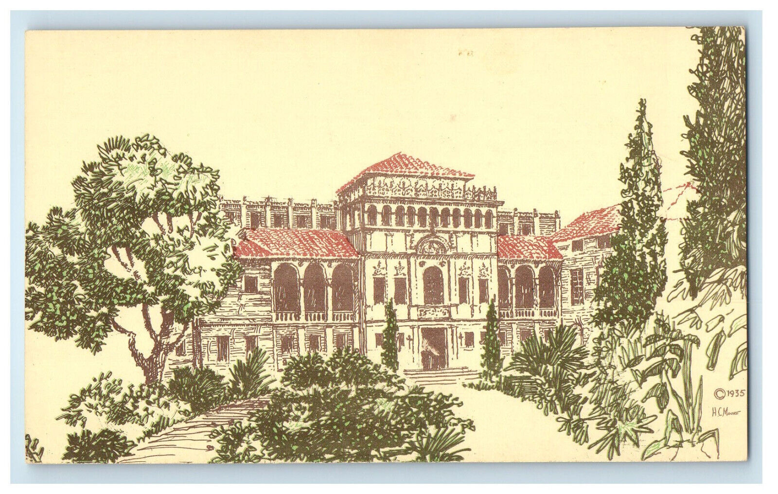 1926 Houston Public Library Central Building Houston Texas TX Postcard ...