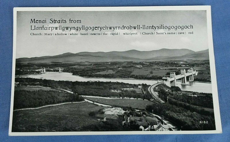 Vintage Postcard Menai Straits From Llanfairpwllgyllgogerychwyrndrobwll C1D | Europe - United ...