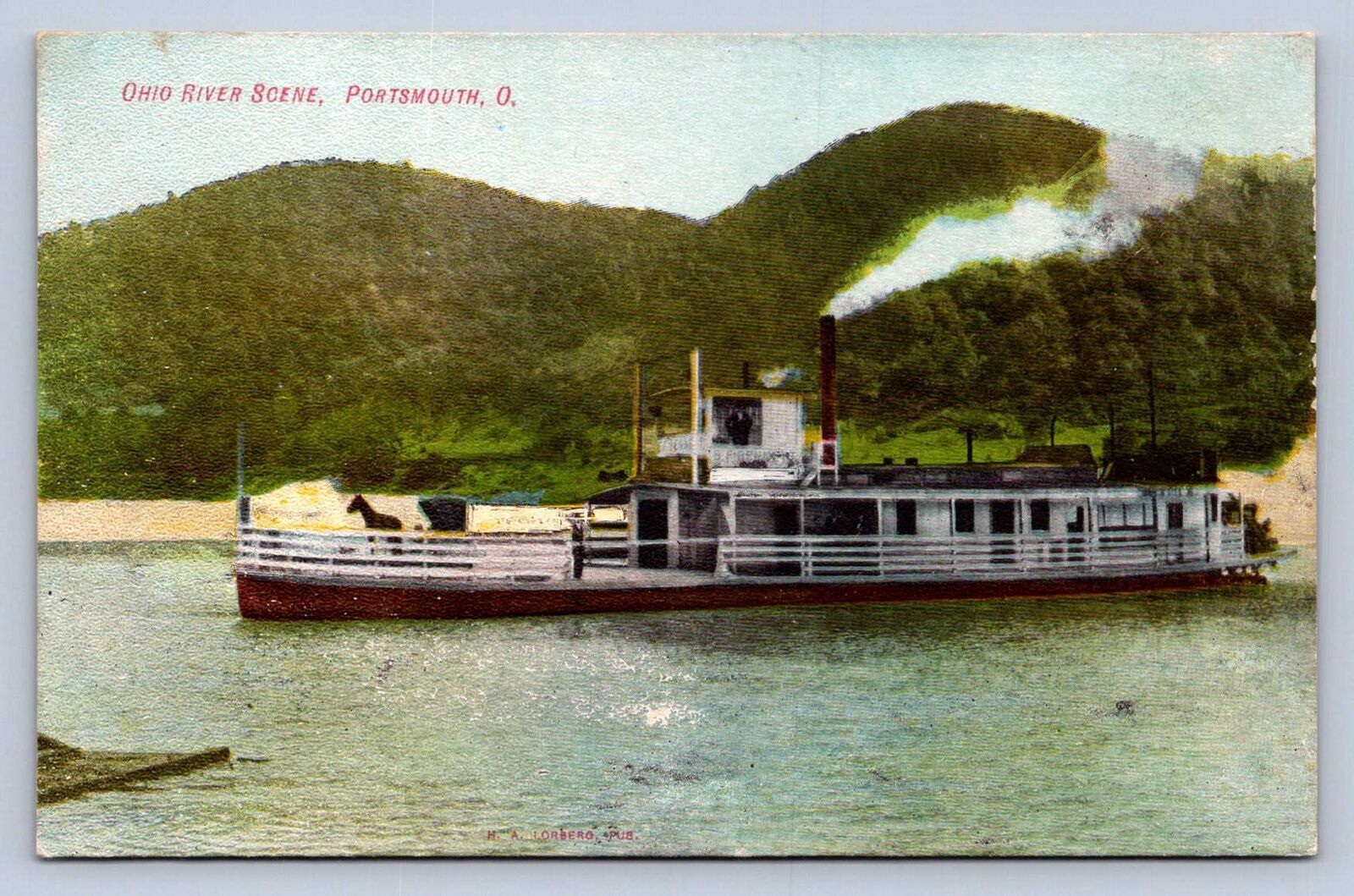 K12/ Portsmouth Ohio Postcard c1910 Ohio River Steamer Ferry Ship 131 ...