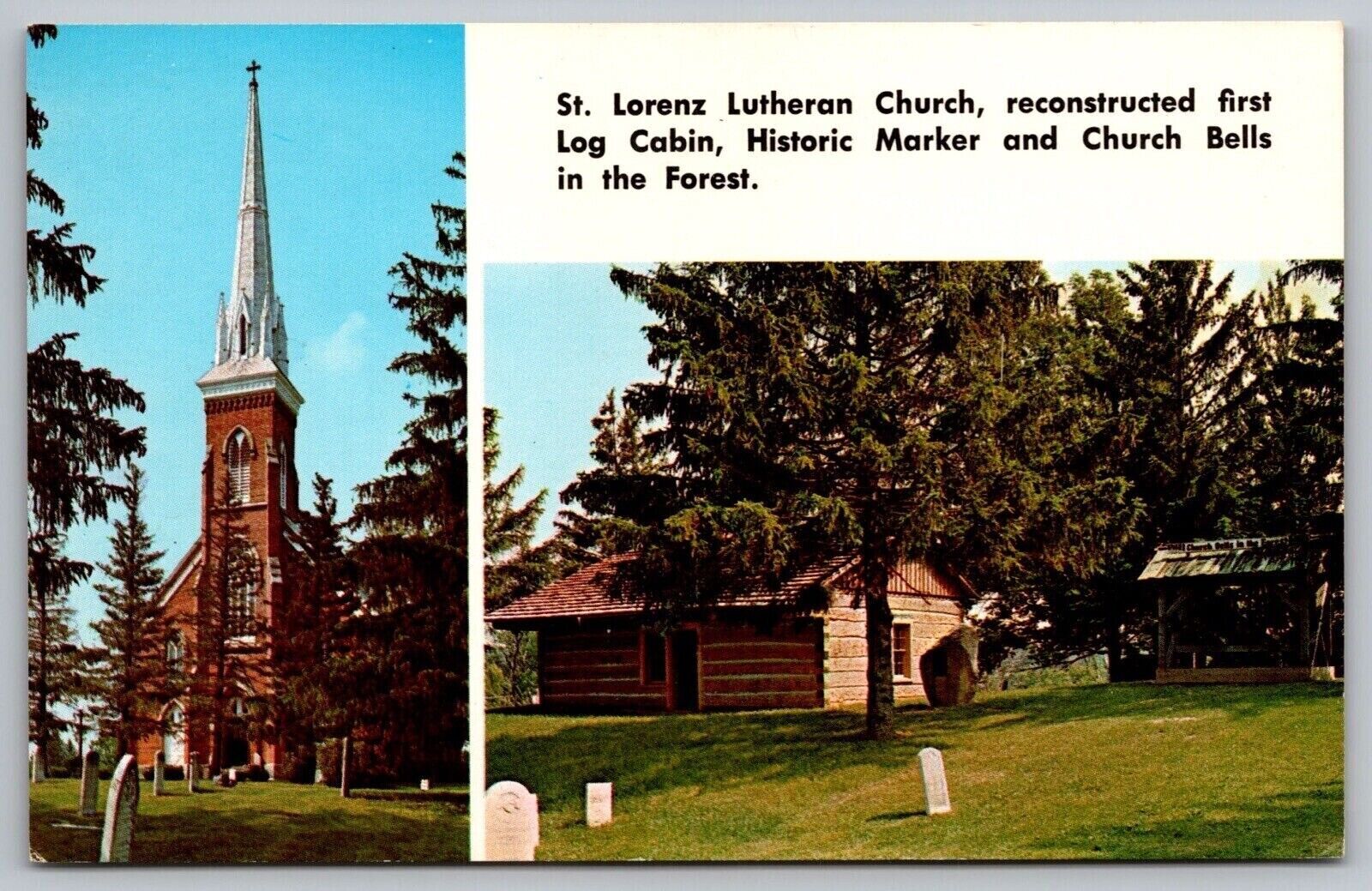 St Lorenz Lutheran Church Reconstructed Log Cabin Historic Marker ...