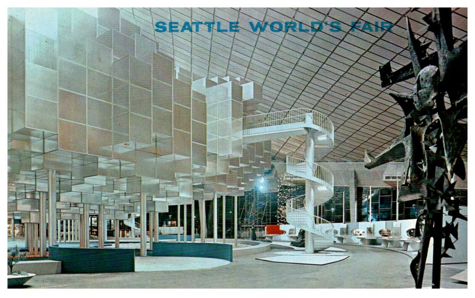 Washington Seattle World's Fair- Interior of Washington State Coliseum ...