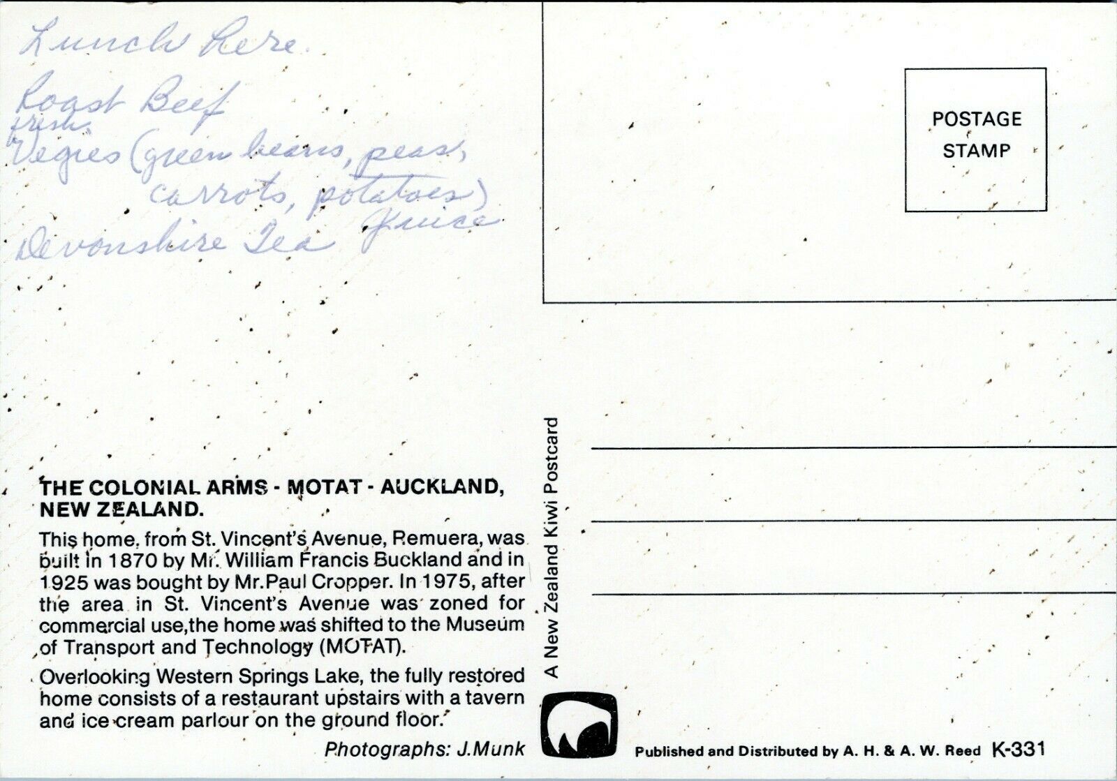postcard Auckland, New Zealand - Museum of Transport and Technology ...