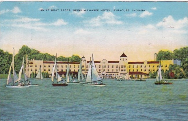 Indiana Syracuse Snipe Boat Races Spink-Wawasee Hotel 1947 | United ...