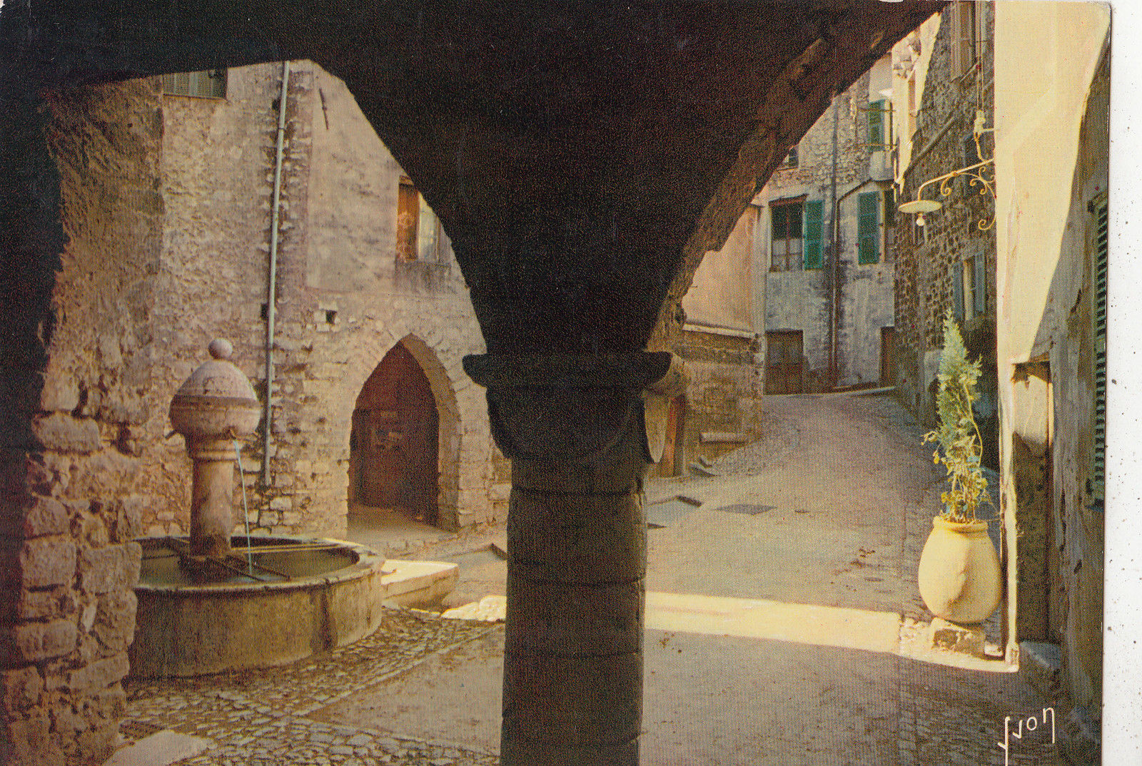 BF22057 peille am place du mont agel france front/back image | Europe ...