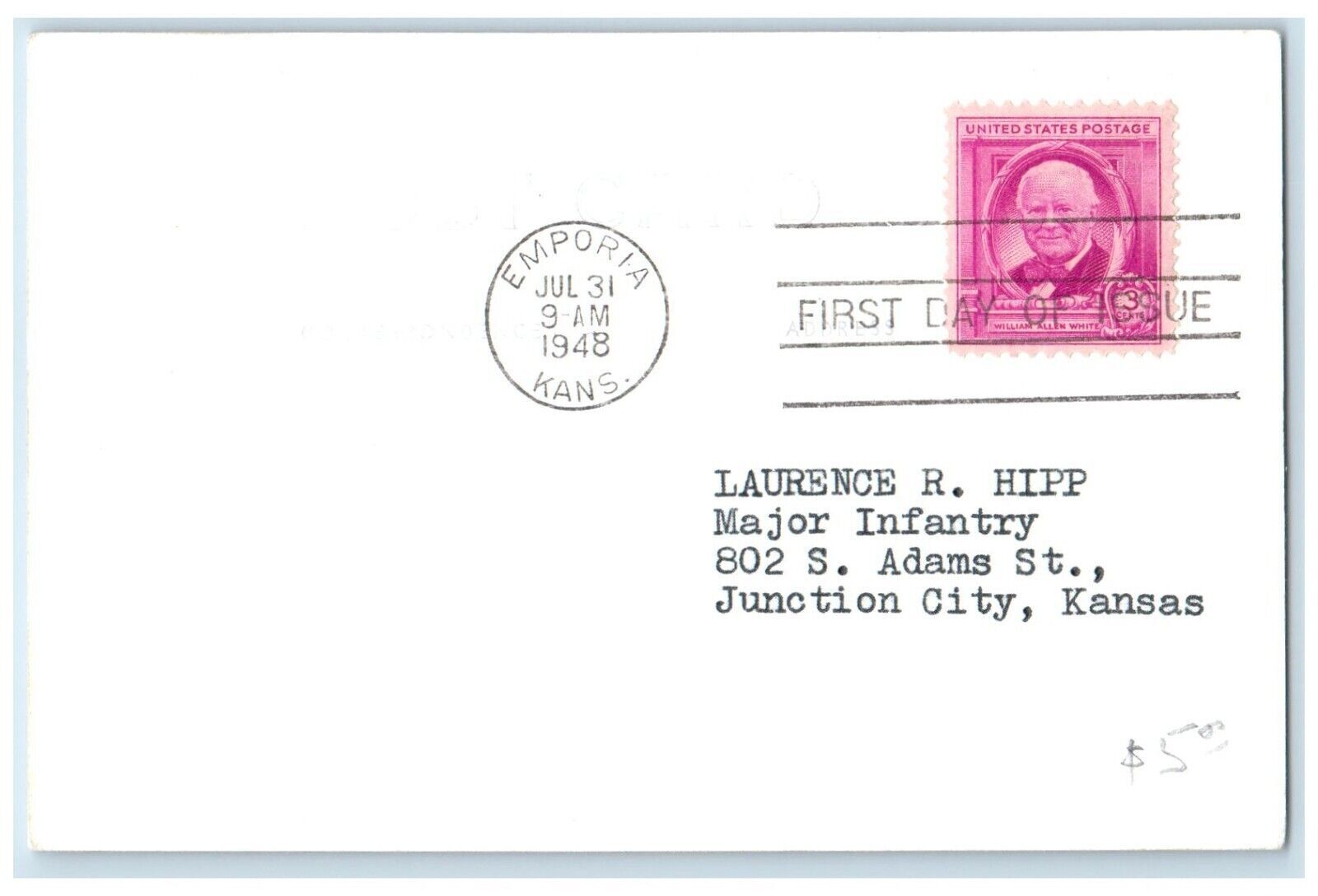 1948 Patton Hall The Ground General School Fort Riley Kansas RPPC Photo ...