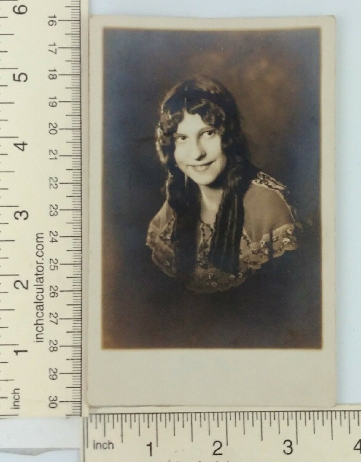 1920s Young Woman Studio Portrait RPPC Postcard B Hatziminas Gary IN ...
