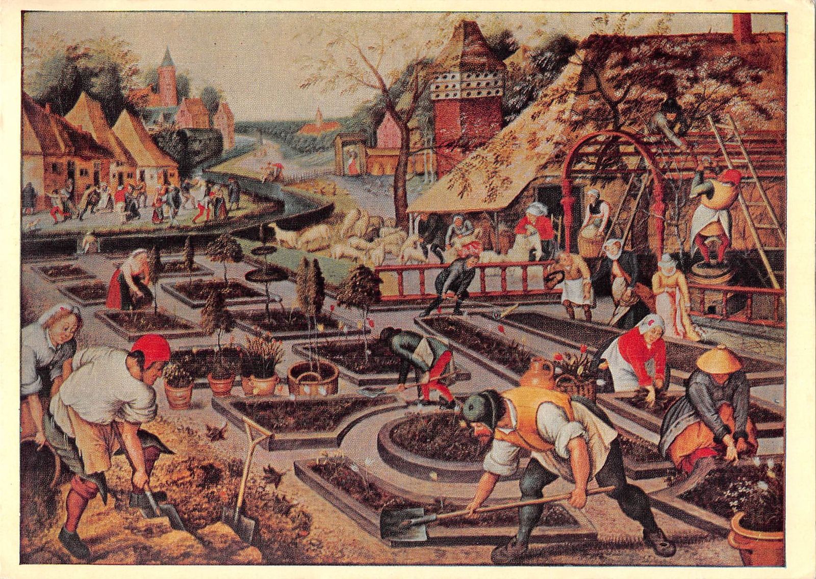 uk5297 pieter brueghel spring painting postcard gallery london uk ...