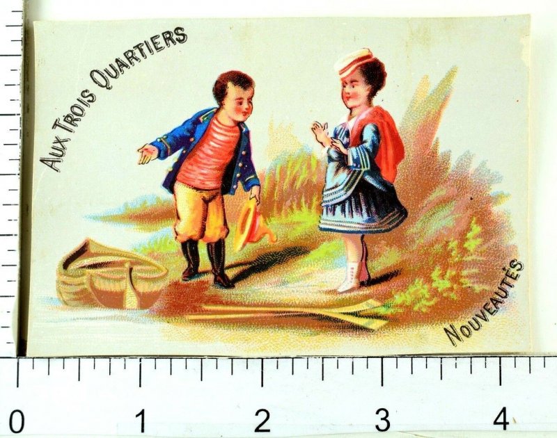 1880's Lovely Couple Aux Trois Quartiers Nouveautes Paris Victorian ...