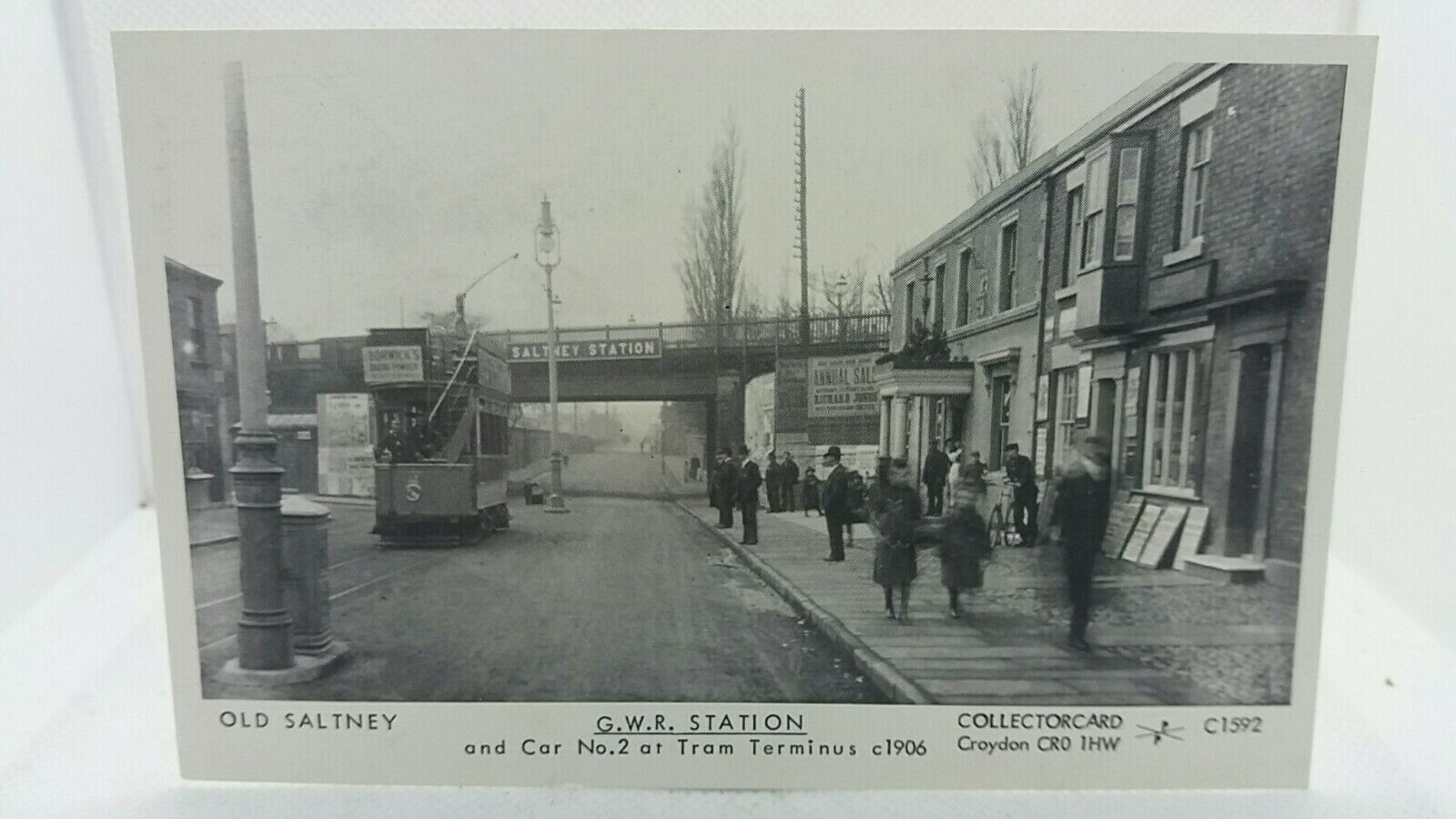 Vintage Repro Postcard Old Saltney GWR Station Car No 2 at Tram ...