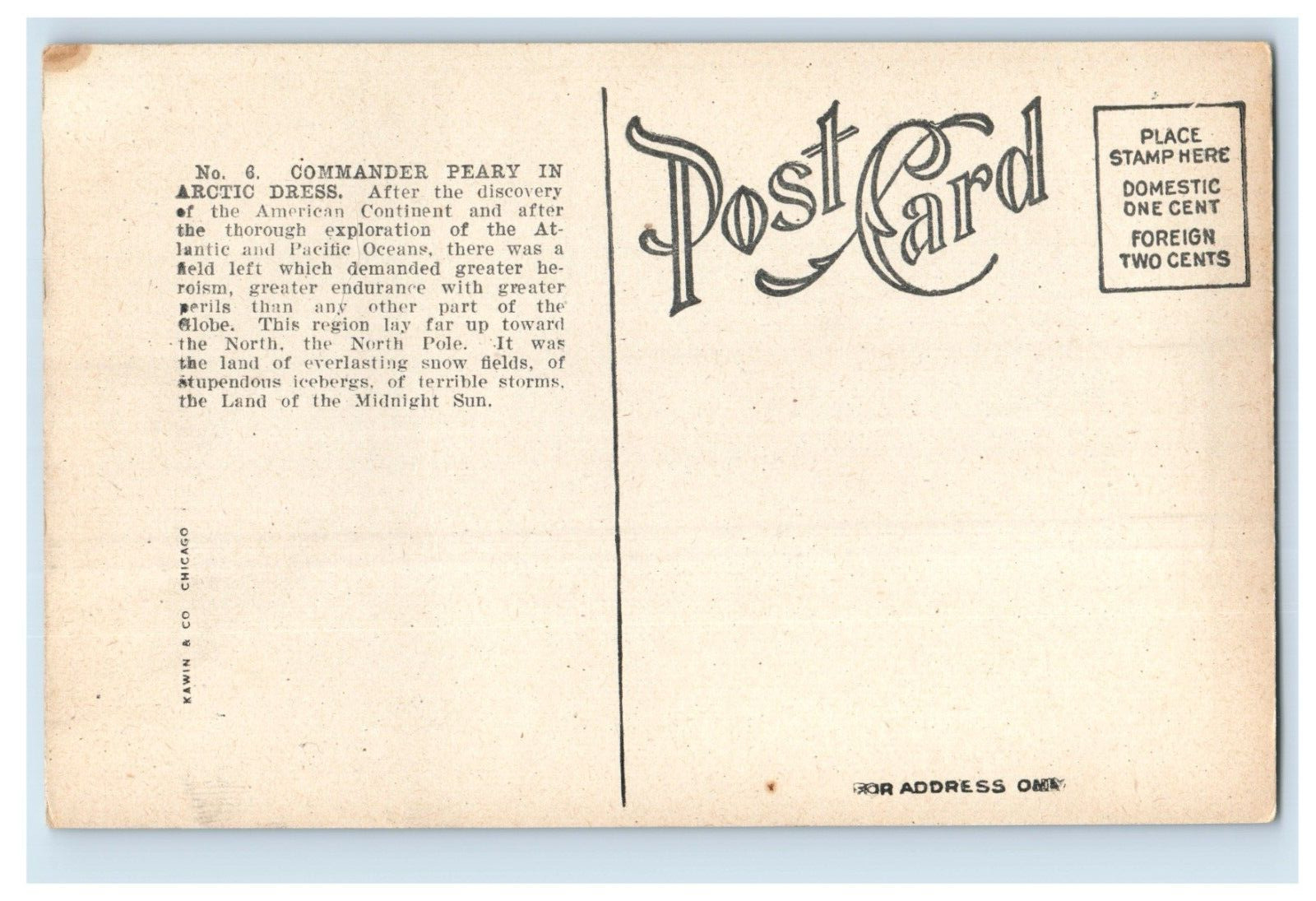 1908 Cook & Peary North Pole Exploration Original Postcard 4 F32E ...