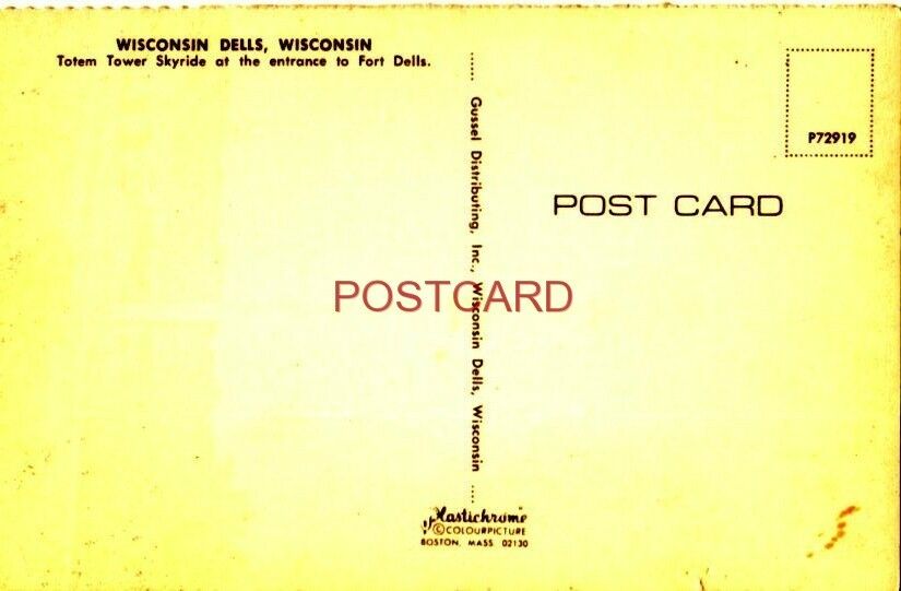 Wisconsin Dells, Wisc. - Totem Tower Skyride at Fort Dells | United ...
