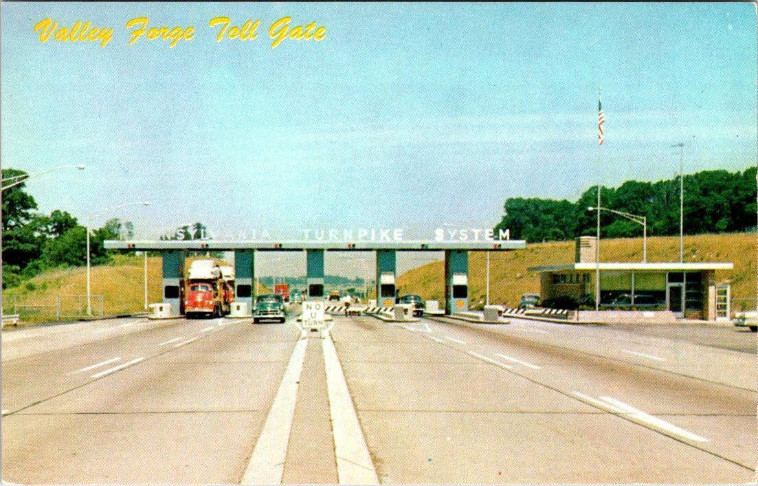 2~ca1950's Postcards PA, Pennsylvania VALLEY FORGE TOLL GATE/BOOTHS ...