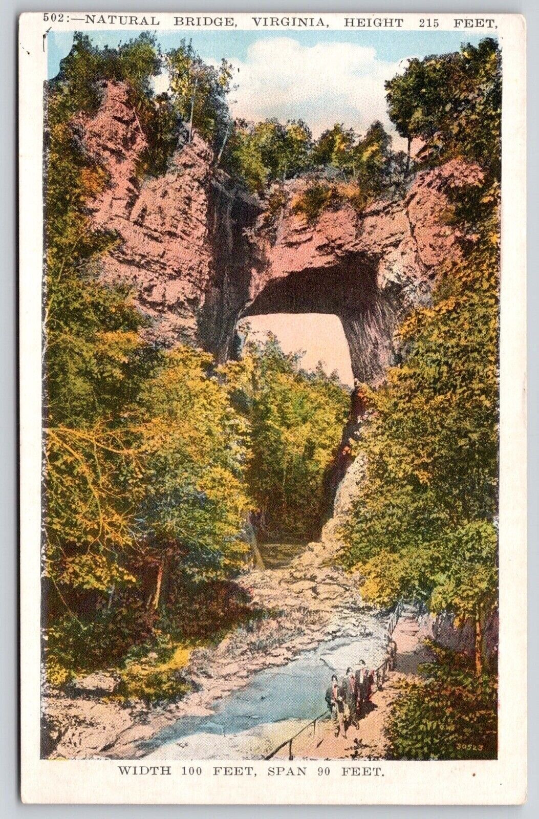 Natural Bridge Virginia Scenic Natural Landmark Front View WB UNP ...