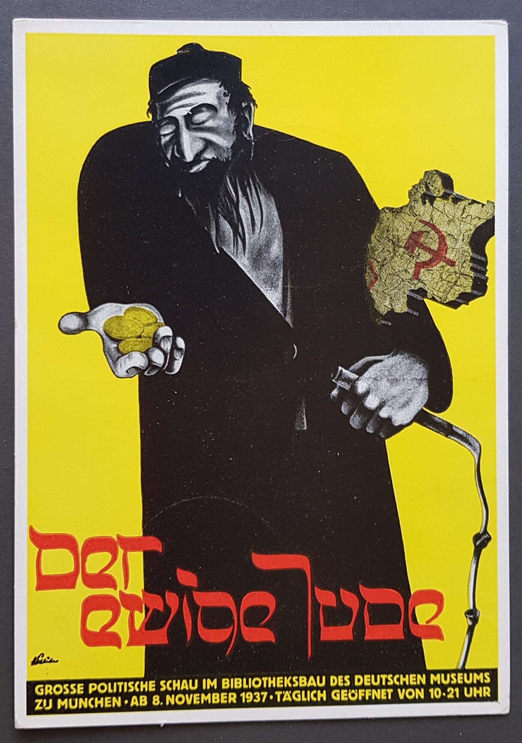 German Third Reich Original Postcard Eternal JEW Munich Political ...