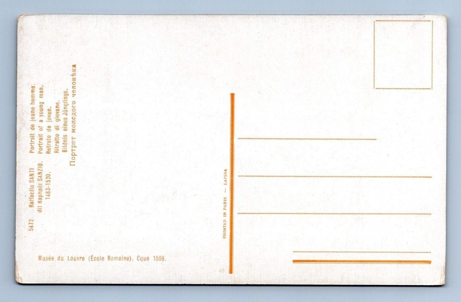 Portrait of a Young Man Painting by Raphael Muse du Louvre UNP DB ...