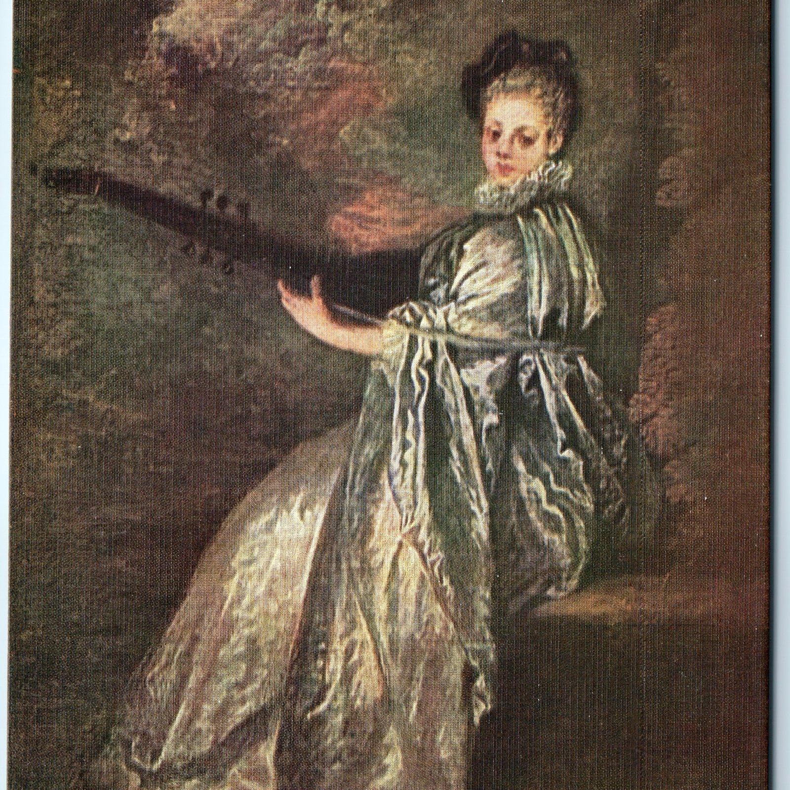 c1900s Antoine Watteau La Finette Painting Rococo Louvre Paris France ...