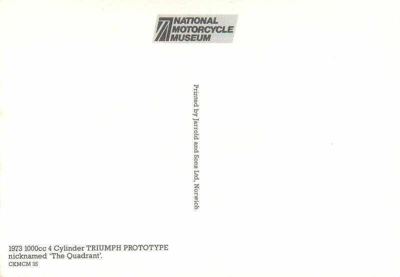 Motorcycle Postcard 1973 1000cc 4 cylinder Triumph prototype - The ...