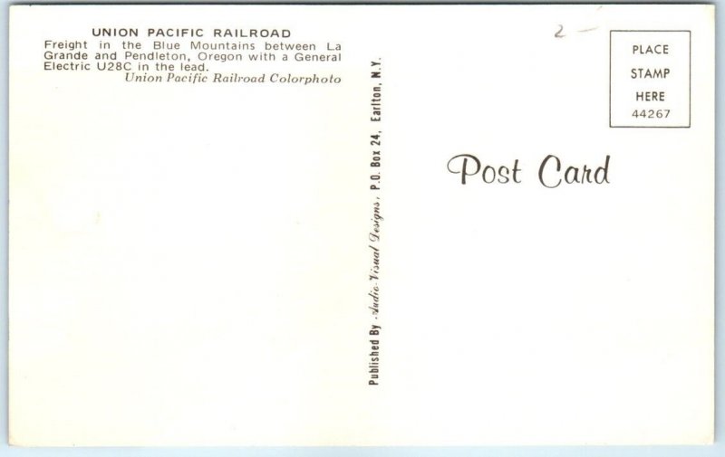 Postcard - Union Pacific Railroad, Freight in the Blue Mountains ...
