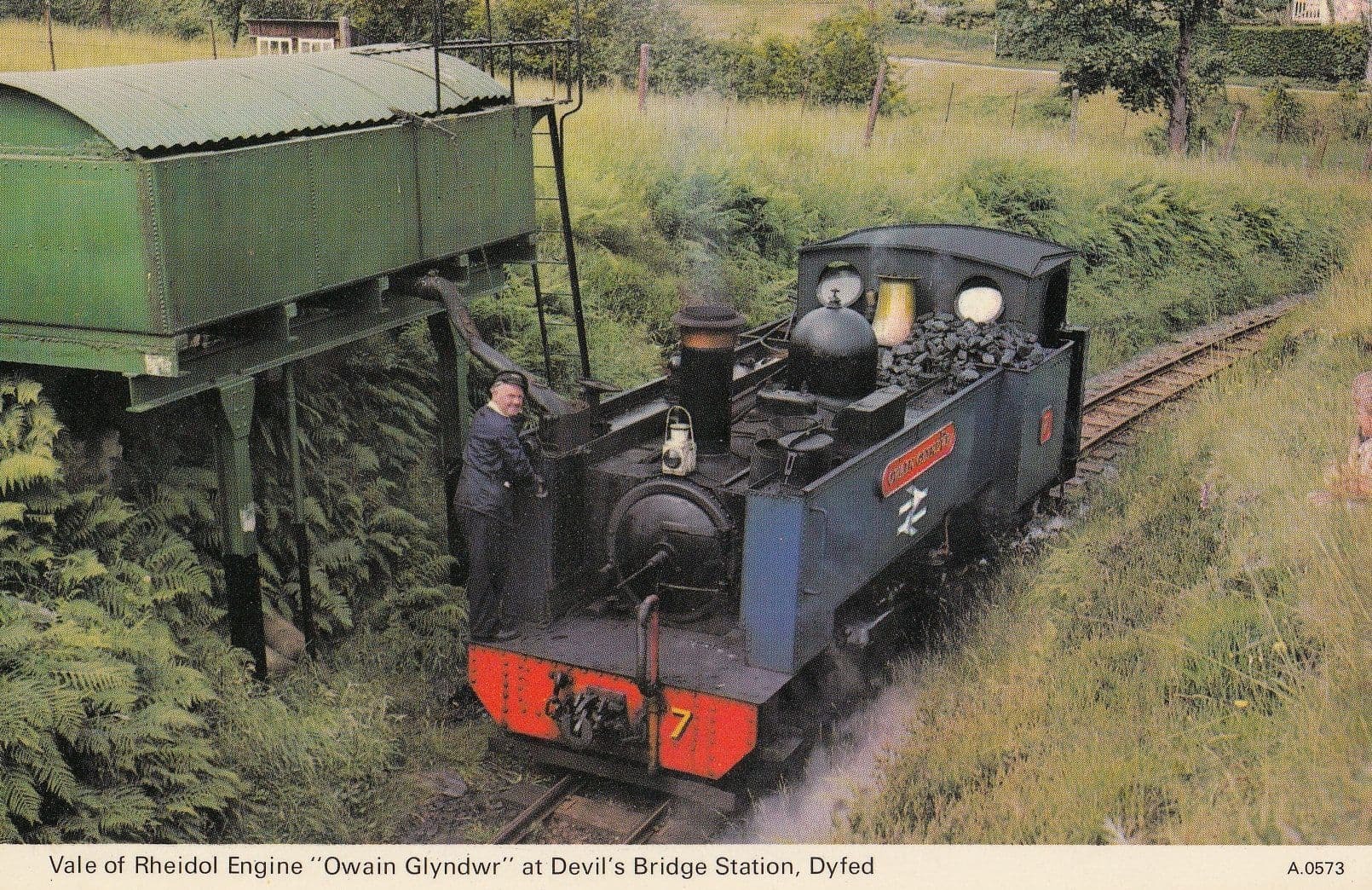 Vale Of Rheidol Engine Devils Bridge Station Dyfed Welsh Train Postcard ...