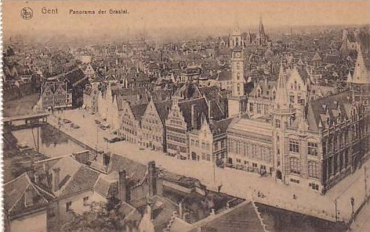 Belgium Gent Gand Vue Panorama der Grasiel | Europe - Belgium - East ...