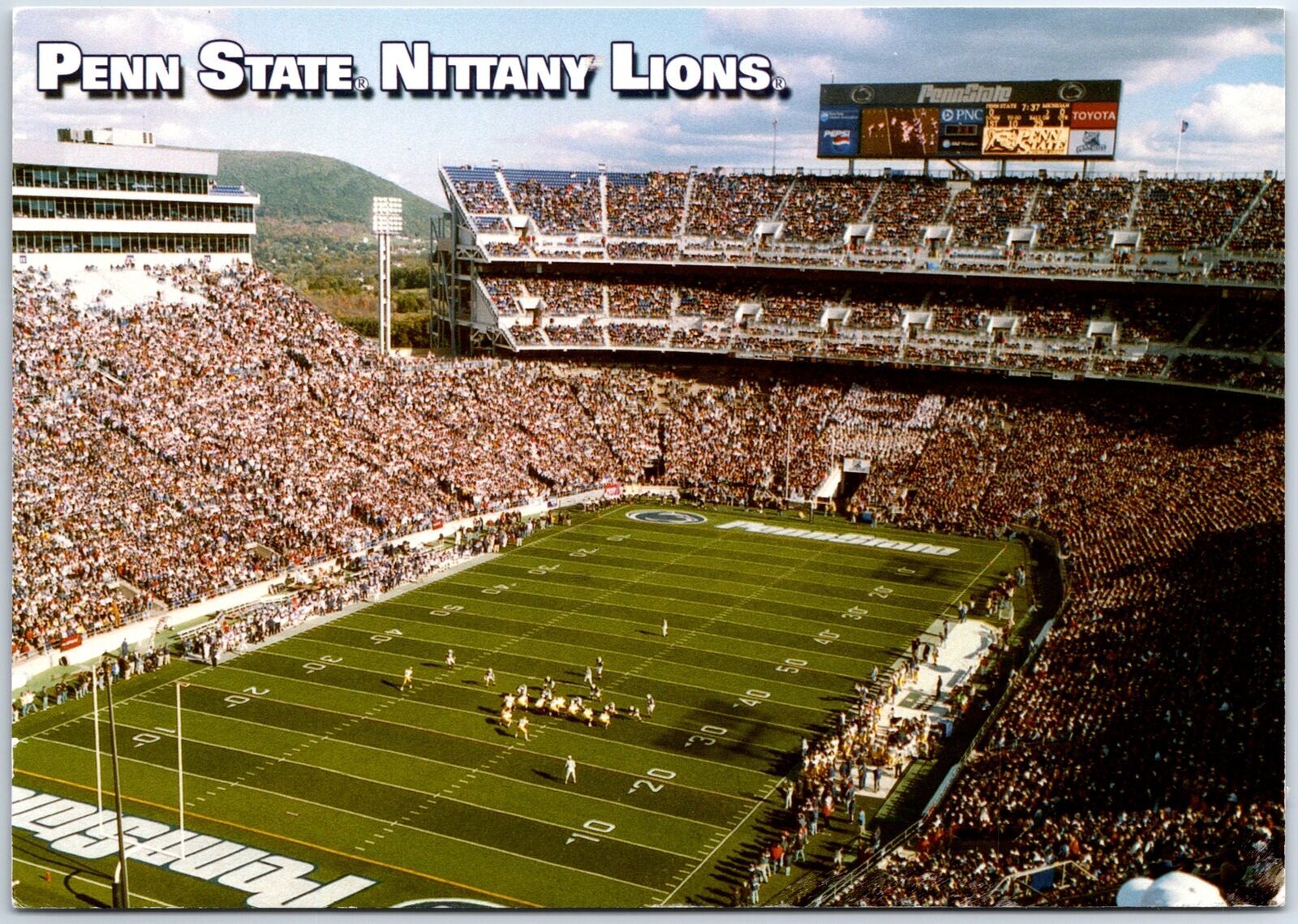 Vintage Continental Size Postcard Aerial Beaver Stadium Penn State ...