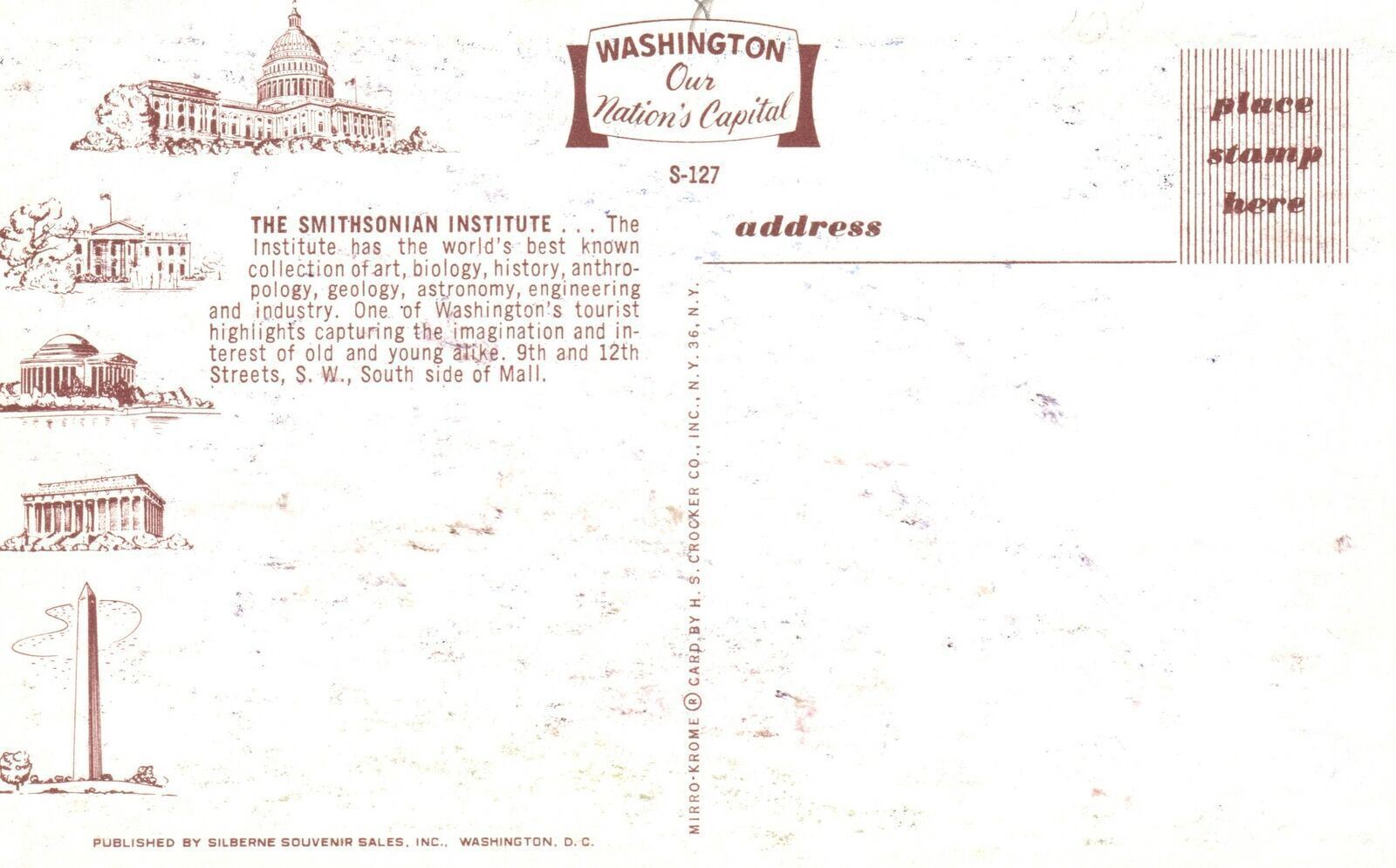 Vintage Postcard Smithsonian Institute Collection Of Art History ...