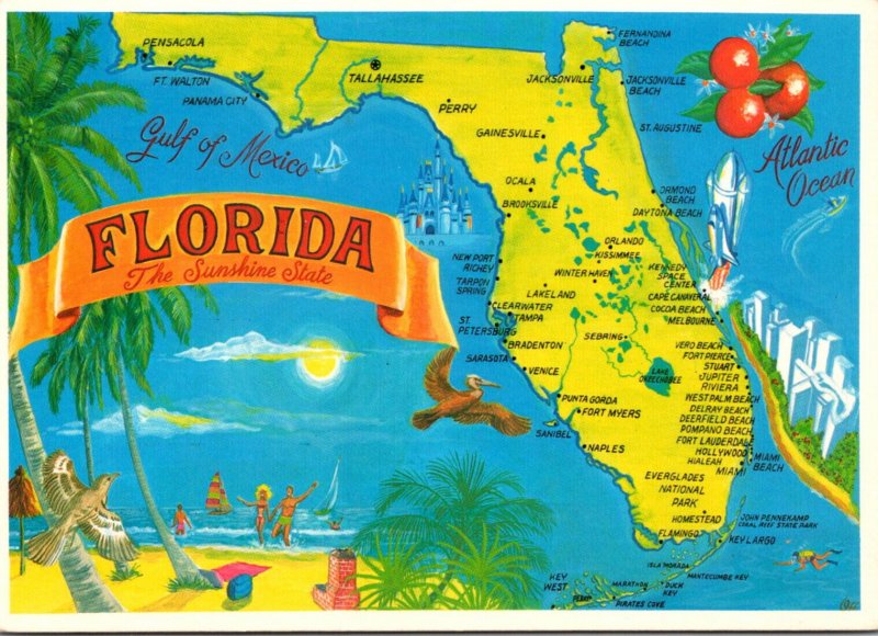 Florida Map Of The Sunshine State | United States - Florida ...