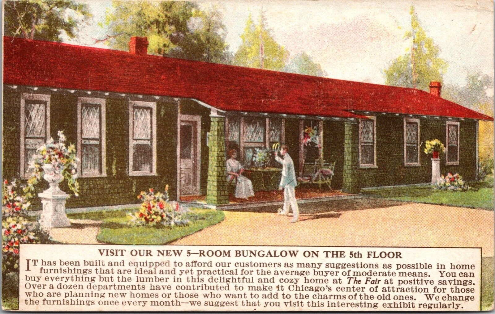 Advertising Postcard 5-Room Bungalow 5th Floor The Fair Department ...