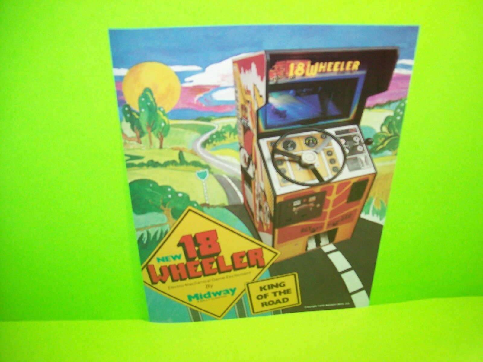 Midway 18 WHEELER 1979 Original NOS Video Arcade Game Flyer EIGHTEEN ...