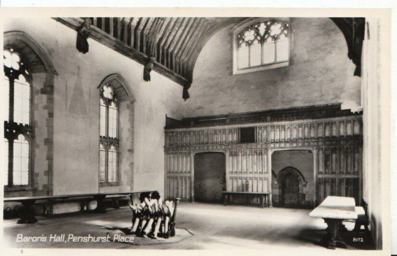 Kent Postcard - Baron´s Hall - Penshurst Place - Real Photograph - Ref ...